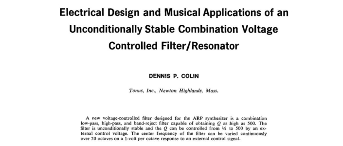 The ARP Module 1047 Multimode Filter/Resonator - The Alan R. Pearlman ...